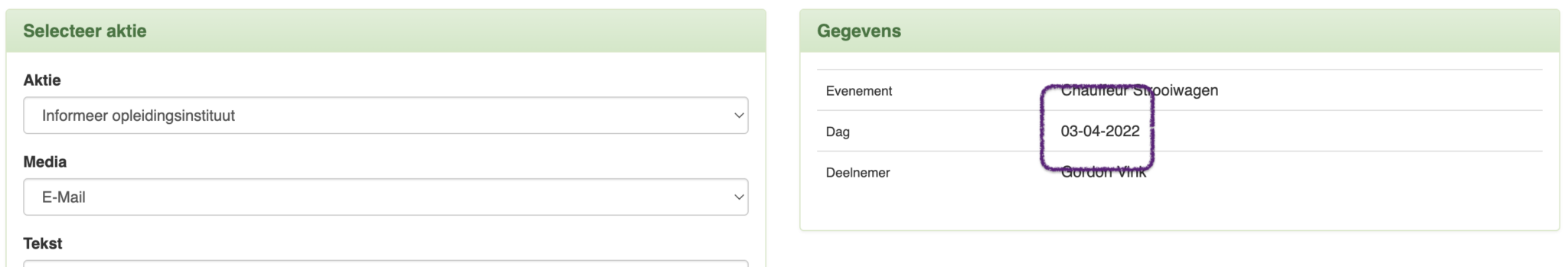 Presentielijst – BCS Learning Docs